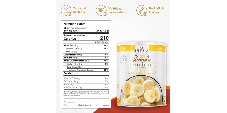 ReadyWise Simple Kitchen Banana Chips
