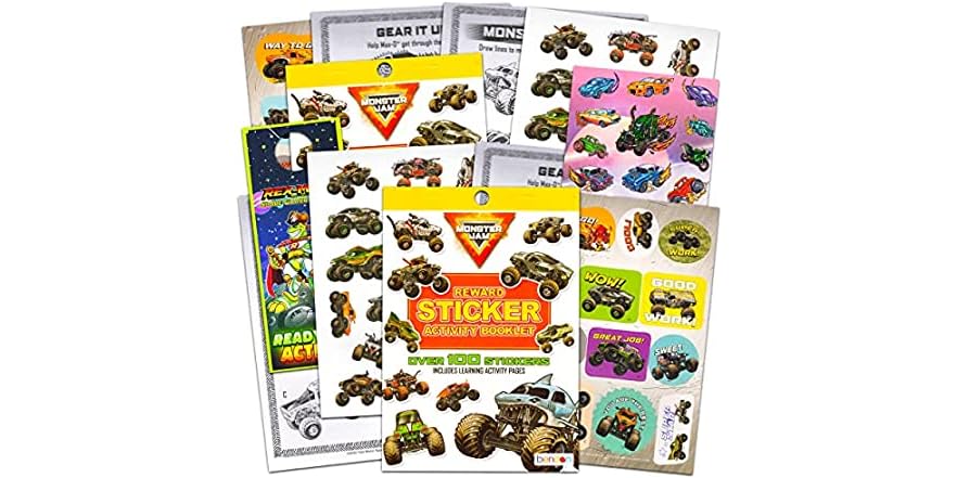 Monster Truck Stickers for Kids Bundle