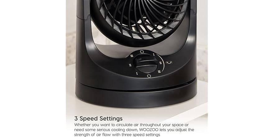 IRIS WOOZOO Desk Fan Black