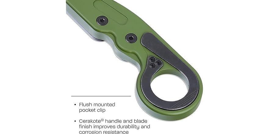 CRKT Provoke Knife Kinematic Karambit Green