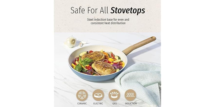 GoodCook Healthy Ceramic Titanium-Infused 12” Fry Pan