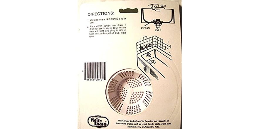 Hair Snare Drain Cover Universal - White