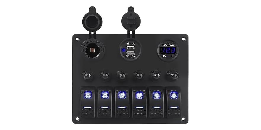 Avenemark 12v Switch Panel Multi-Functio