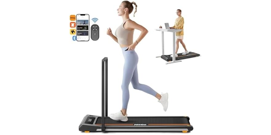HitGo 2-in-1 Under Desk Treadmill with Foldable Handle