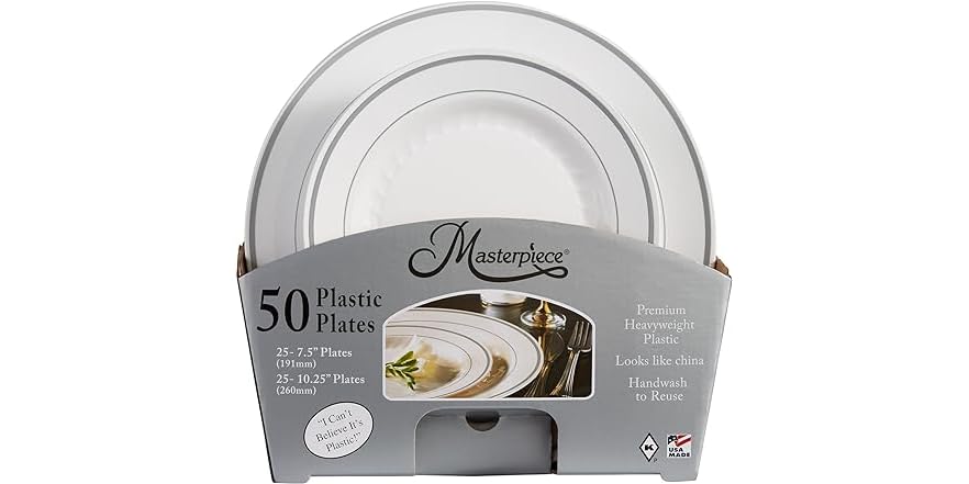 Masterpiece Plastic Set 25 Dinner Plates