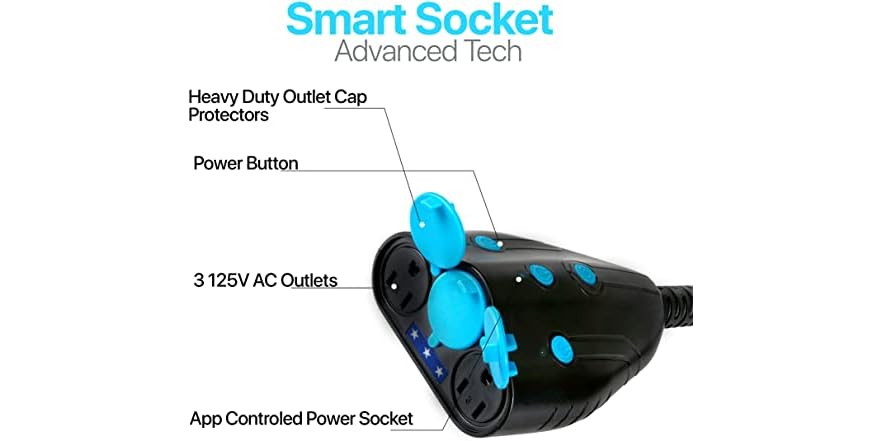 Alphaworks 12AWG x 65' Alexa Smart Plug Cord Reel