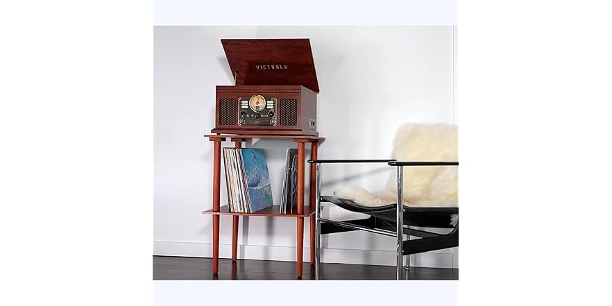 Victrola Victrola Wooden Record Stand – Companion Piece