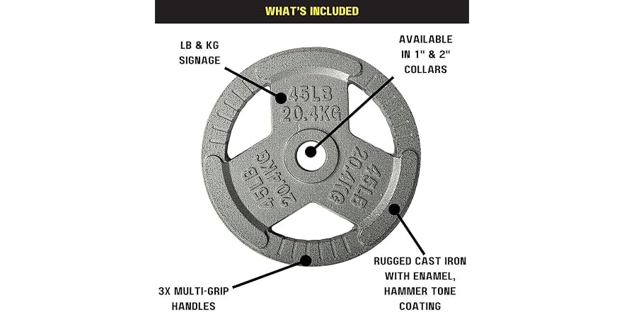 HulkFit 2" Iron Weight Plate 2.5lb Silver