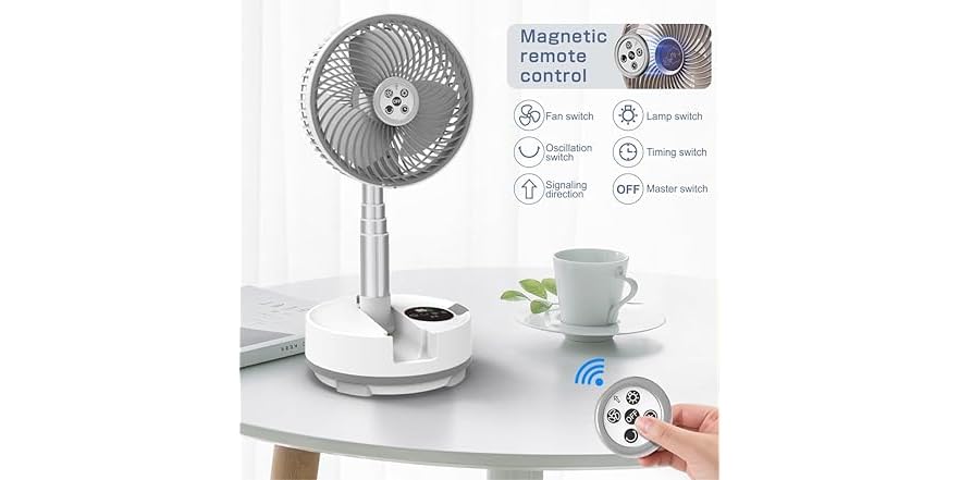 Foldable Oscillating Pedestal Fan