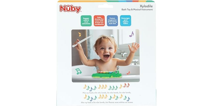 Nuby Xylodile Bath Toy & Musical Instrument