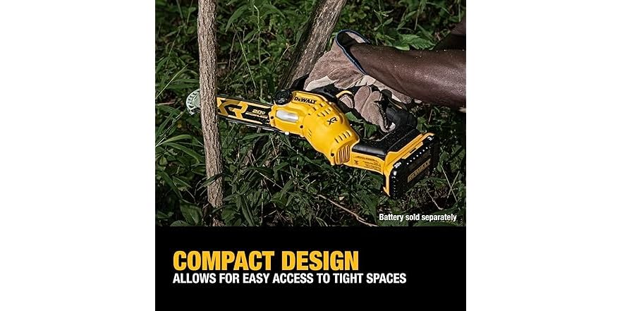DEWALT DCCS623B 20V MAX Pruning Chainsaw, 8 Inch