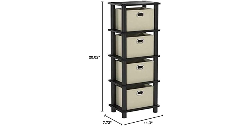 Furinno LACi 4-Bins System Rack