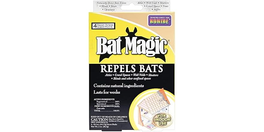 Bonide Bat Magic Bat Repellent, Pack of 4