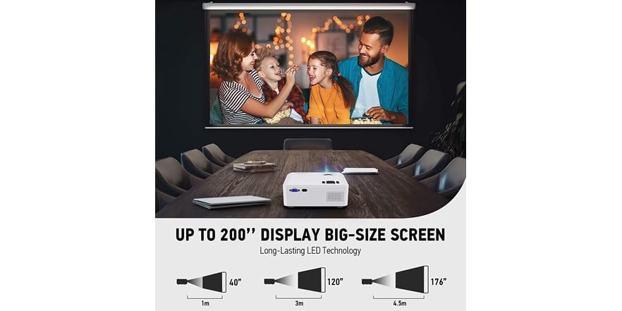 DBPOWER Mini Portable Video Projector