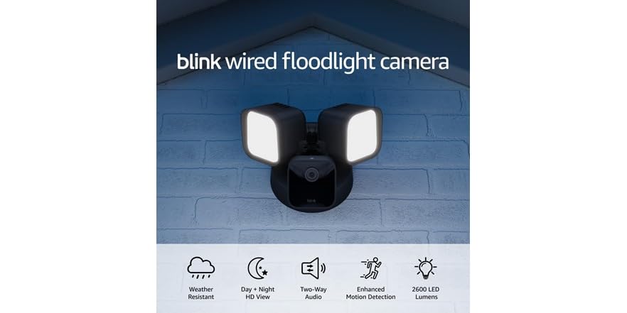 Blink Wired Floodlight Camera (1st Gen) – Smart security camera