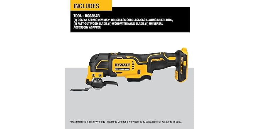 DEWALT DCS354B ATOMIC 20V MAX* Oscillating Tool