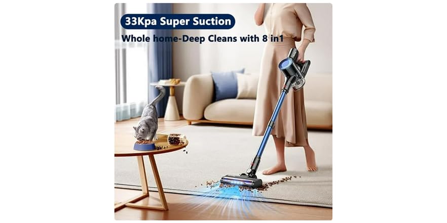 WLUPEL Cordless Handheld Stick Vacuum Cleaner Blue