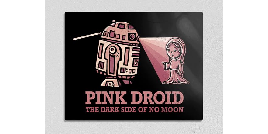 Pink Droid 11" x 14" Metal Poster