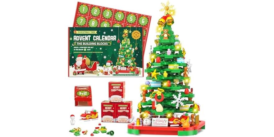 Bestbase Christmas Tree Building Blocks Advent Calendar