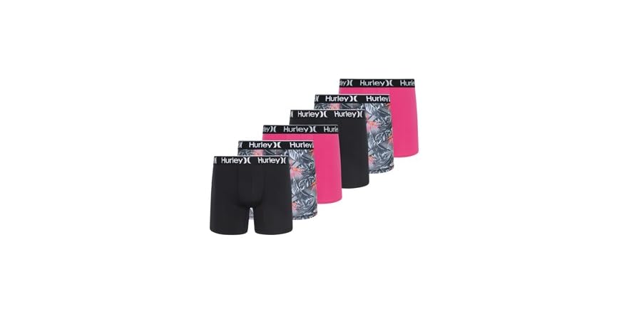 Hurley Men's 6-Pack Regrind Boxer Briefs