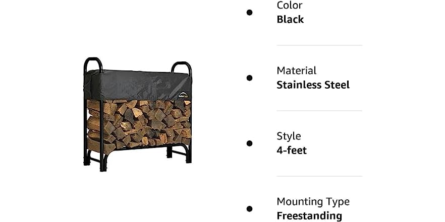 ShelterLogic 4' Adjustable Firewood Rack