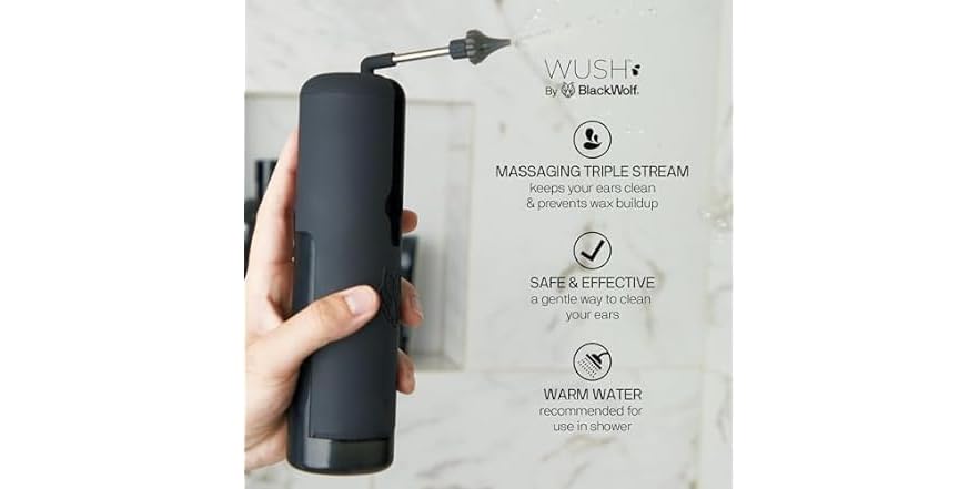 Wush Pro Deluxe Water Powered Ear Cleaner