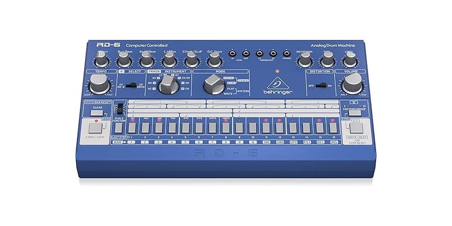 Behringer RD-6-BU Analog Drum Machine - Blue