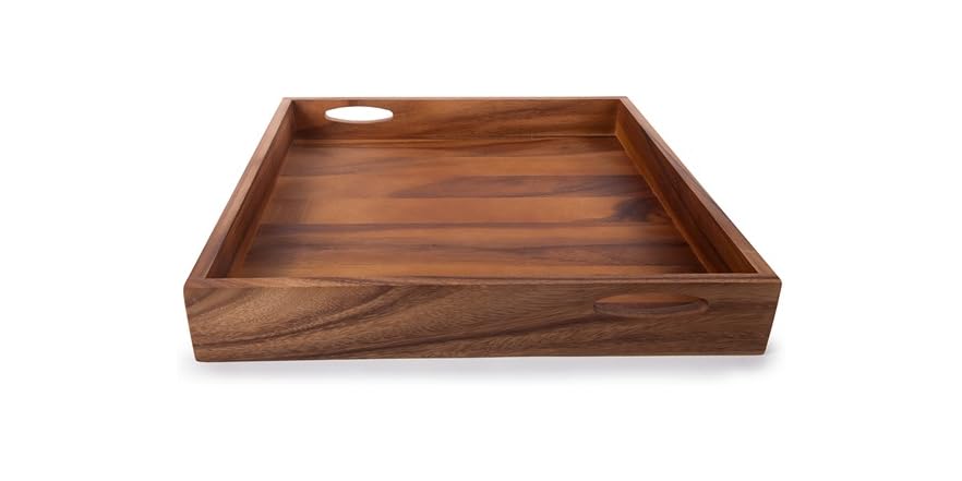 Acacia 20" Extra Large Square Tray
