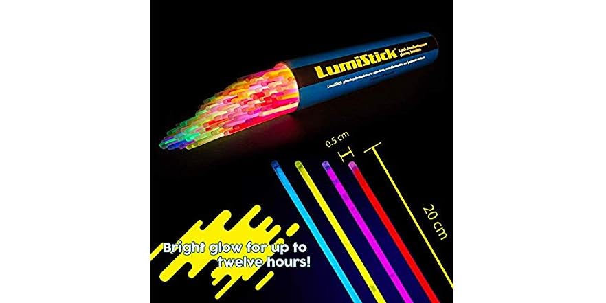 Lumistick 8 Inch Glow Sticks 100 Pack