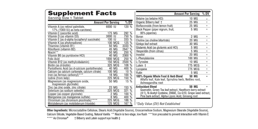 SimplyOne 50 + Mens Chewable- 2 Pack