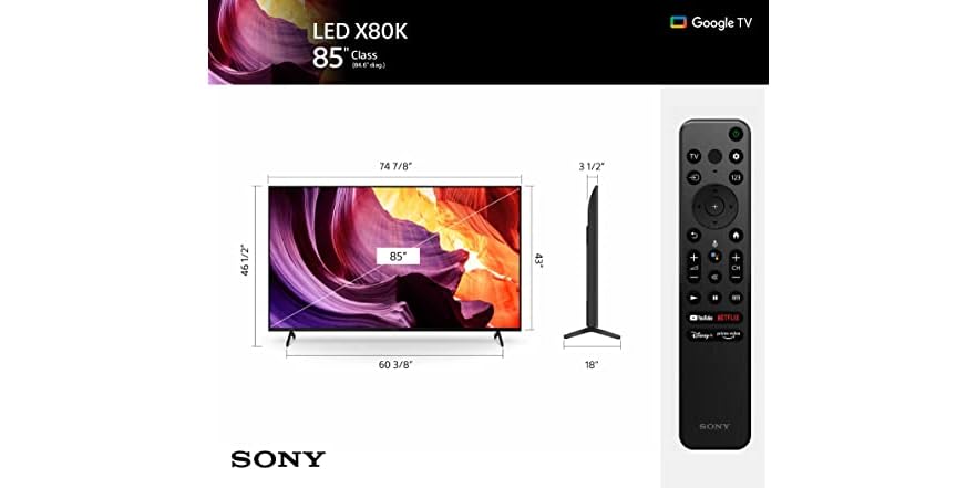 Sony 4K Ultra HD TV X80K/X80CK Series TV (Refurbished)