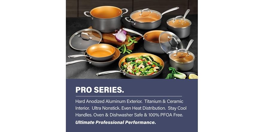 Gotham Steel Pro Pots & Pans 13-PC Set