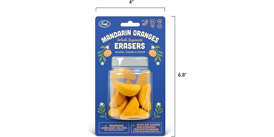 Genuine Fred Mandarin Orange ERASERS