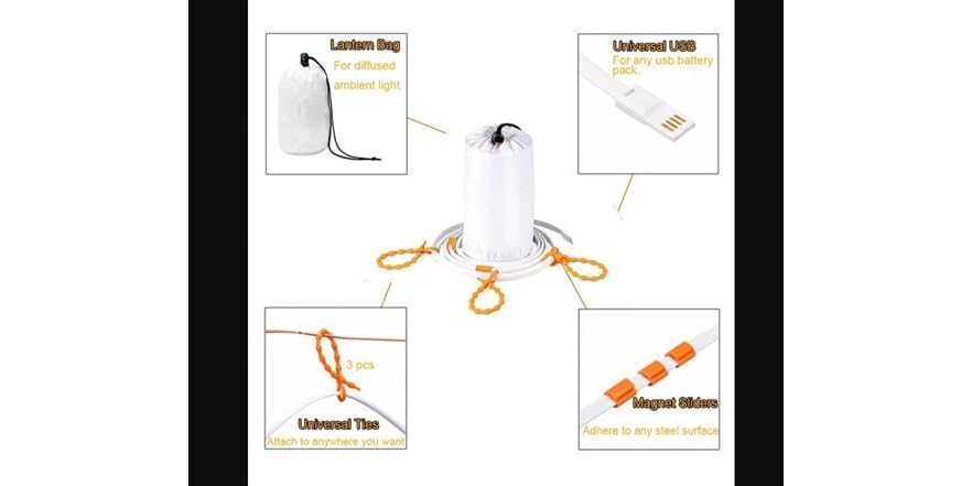 Hakol 5FT Portable LED Rope Light & Lantern