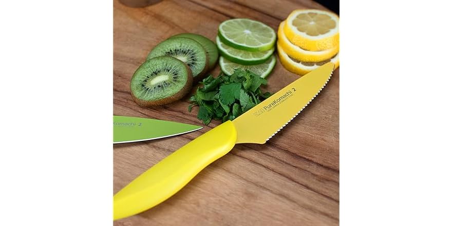 KAI Pure Komachi Yellow Citrus Knife,4"