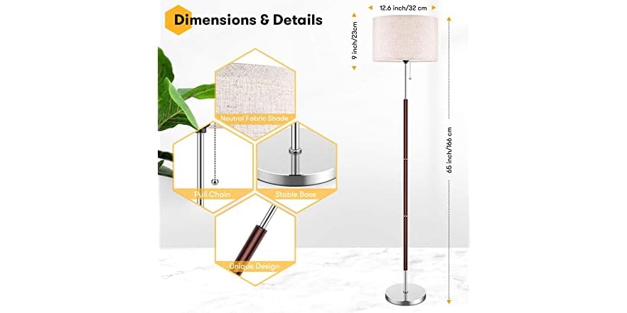 VerRon Modern Tall Standing Floor Lamp