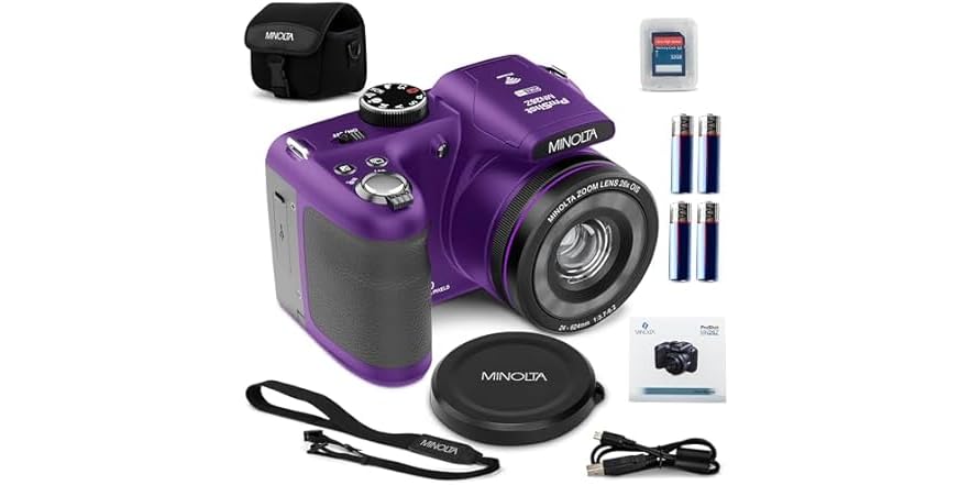 (NEW) Minolta 20 Mega Pixels 26x Optical Zoom Digital Camera with 1080p ...