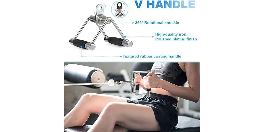Triceps Pull Down Cable Machine Attachme
