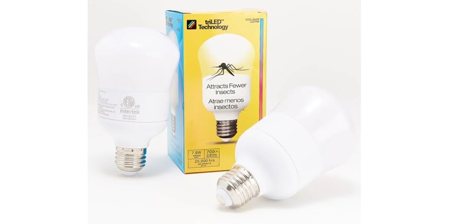 triLED Set of 2 Light Bulbs to Attract Fewer Insects