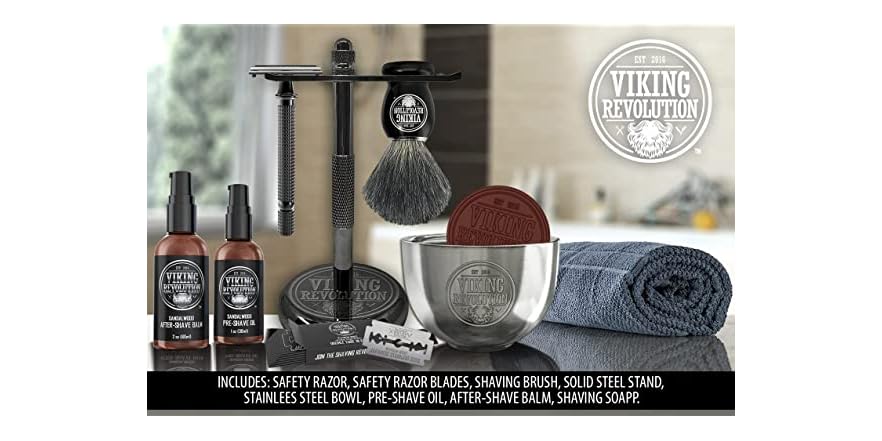 Viking Revolution Luxury Safety Razor Shaving Kit