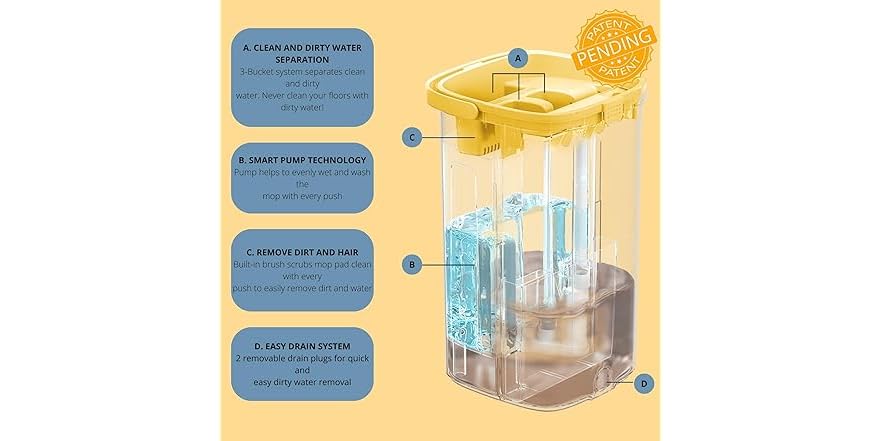 Mop and Bucket Set with Pump System