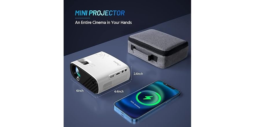 Elephas Mini Portable 1080p HD Projector