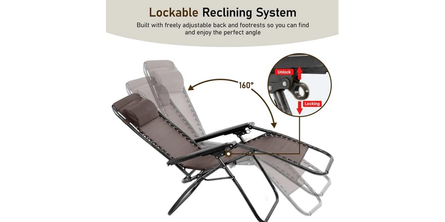 Trapper's Peak 2PK Zero Gravity Folding Chair