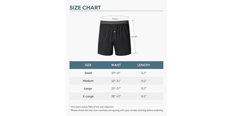 Men's 3 Pack Bamboo Rayon Boxers, Small