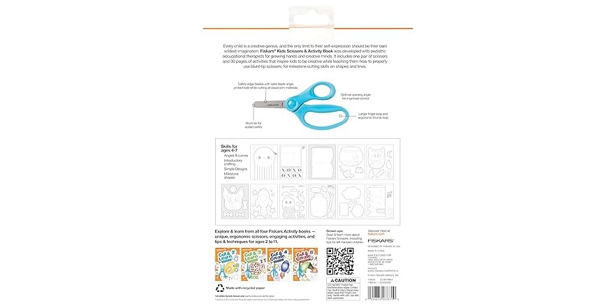 Fiskars Fiskars Cut & Create Activity Book with 5" Kids Sci
