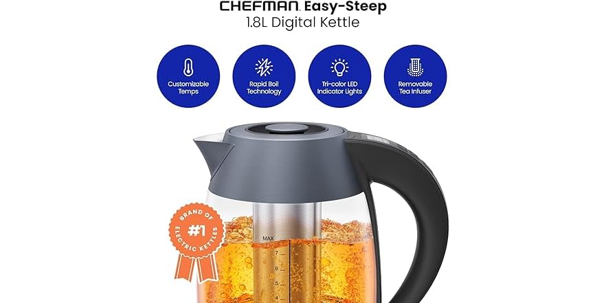 Chefman Digital Electric Kettle 1.8Liter