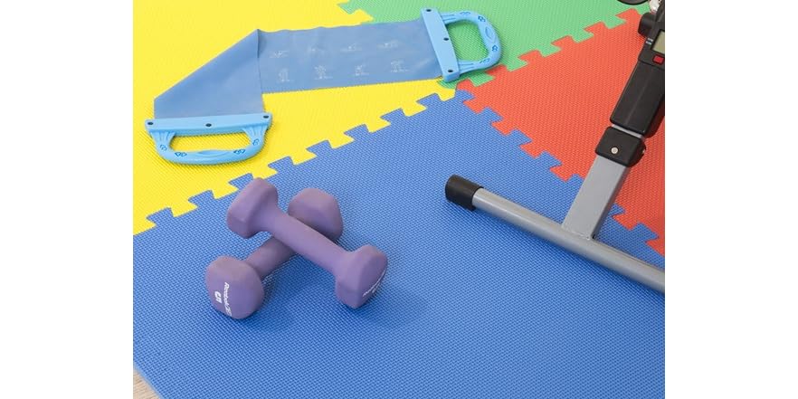 4 Pk Interlocking EVA Foam Floor Mats Multi Color 24x24x0.50