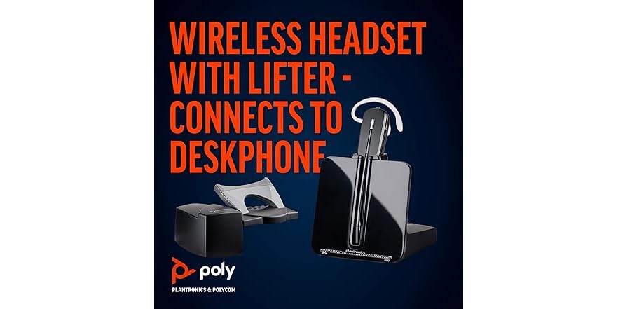Plantronics - CS540 Wireless DECT Headset with Lifter