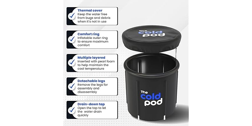 The Cold Pod Ice Bath Tub, 88 Gallon