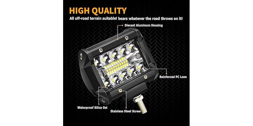 TURBO SII LED 4in 60W Auto Light/Work Light Pods
